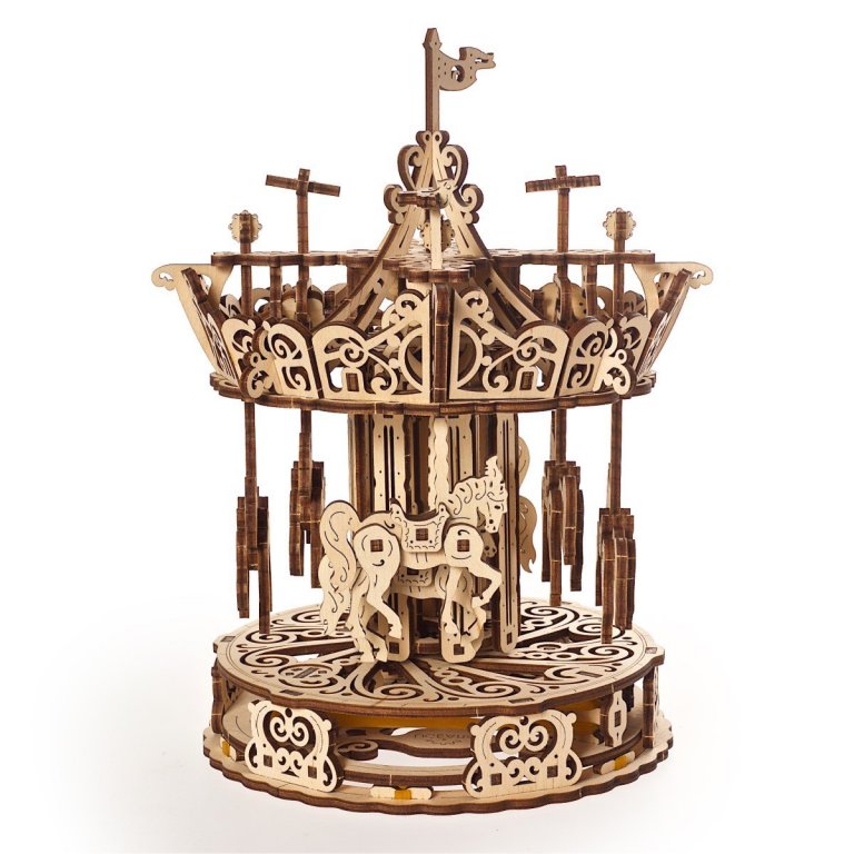 Ugears Mechanical Model | Carousel wooden puzzle and construction kit